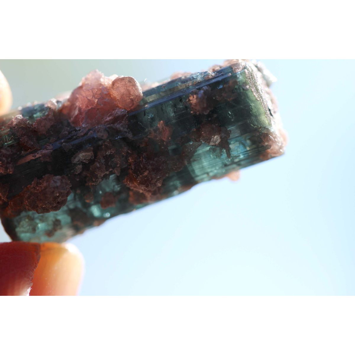 Turmalin Var.Indigolith-blauer Turmalin+Verdelth, grün-Energie-Kristall ...