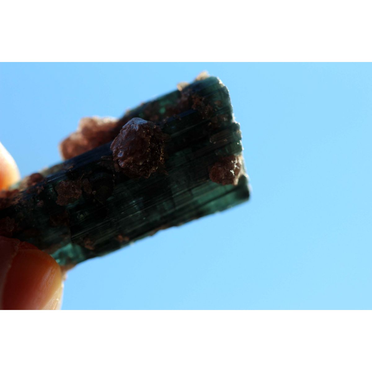 Turmalin Var.Indigolith-blauer Turmalin+Verdelth, grün-Energie-Kristall ...