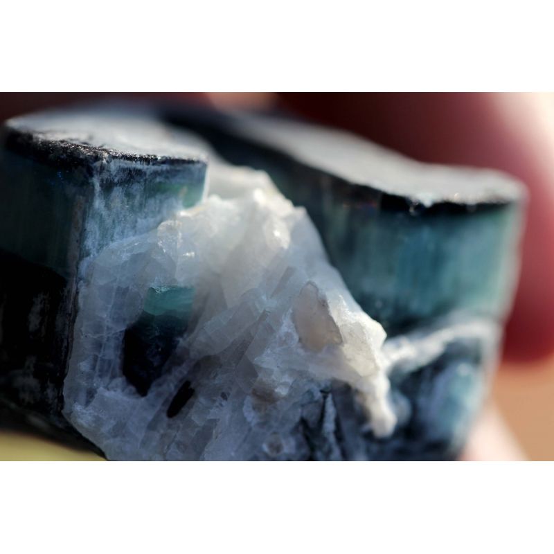 Turmalin Var. Indigolith-blauer Turmalin-Energie-Kristallstufenaggregat ...